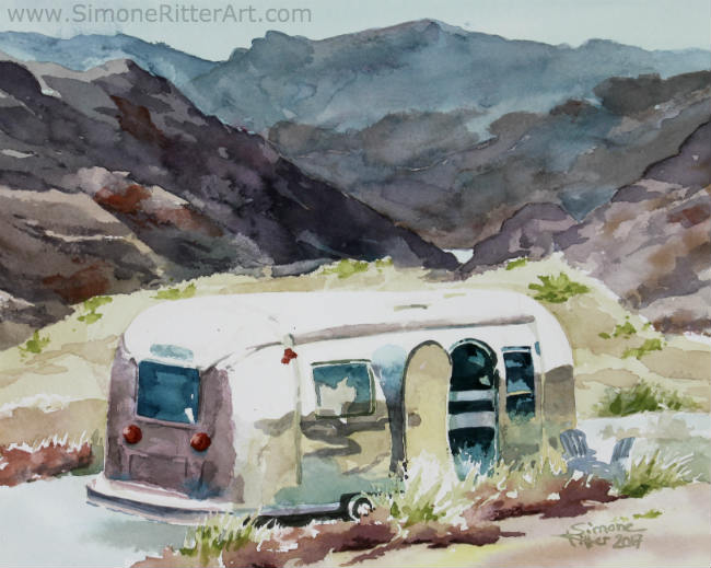 Simone Ritter Art: 1966 Airstream Tradewind Landyacht