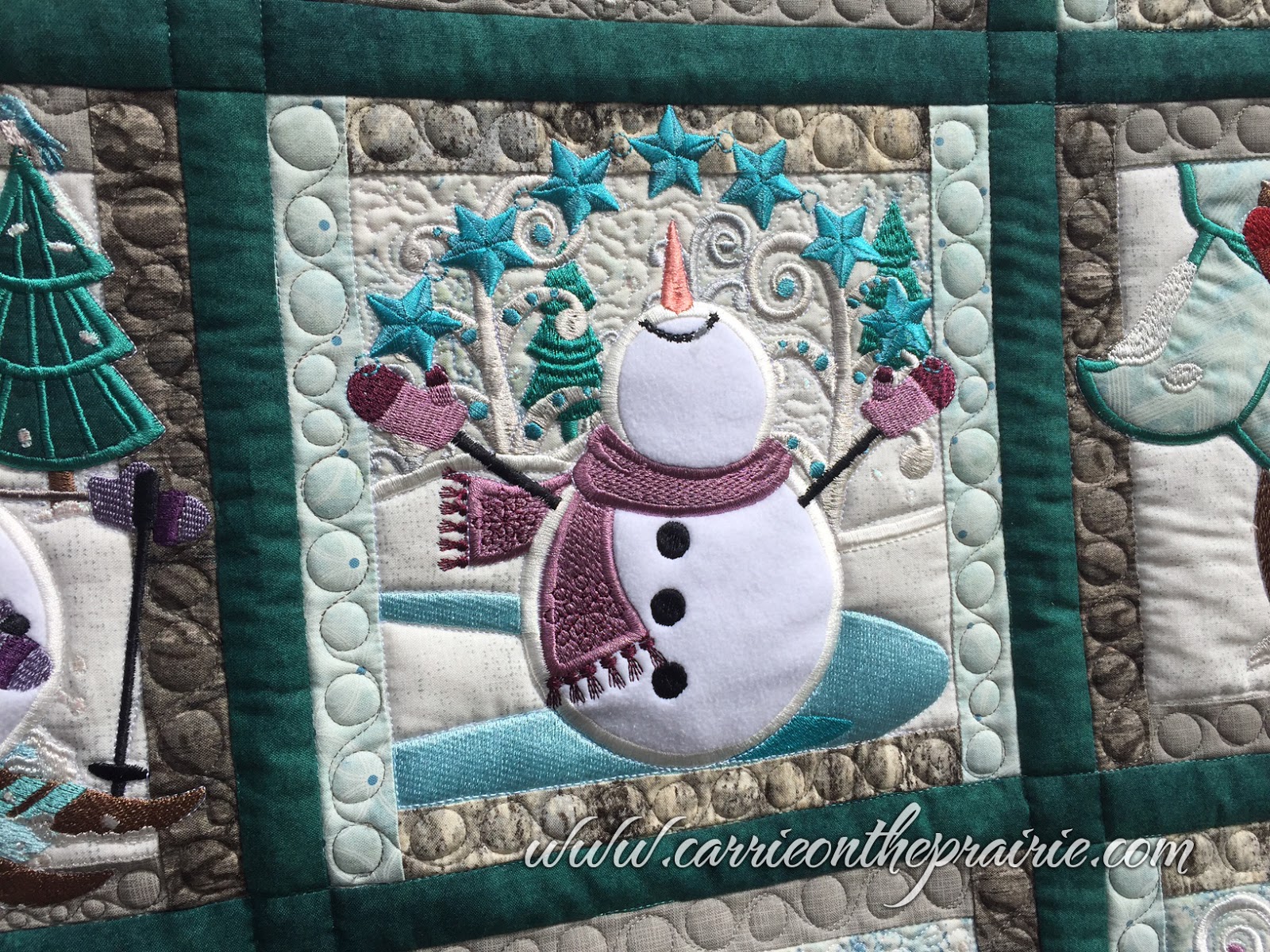 Carrie On The Prairie: Linda's Snowman quilt