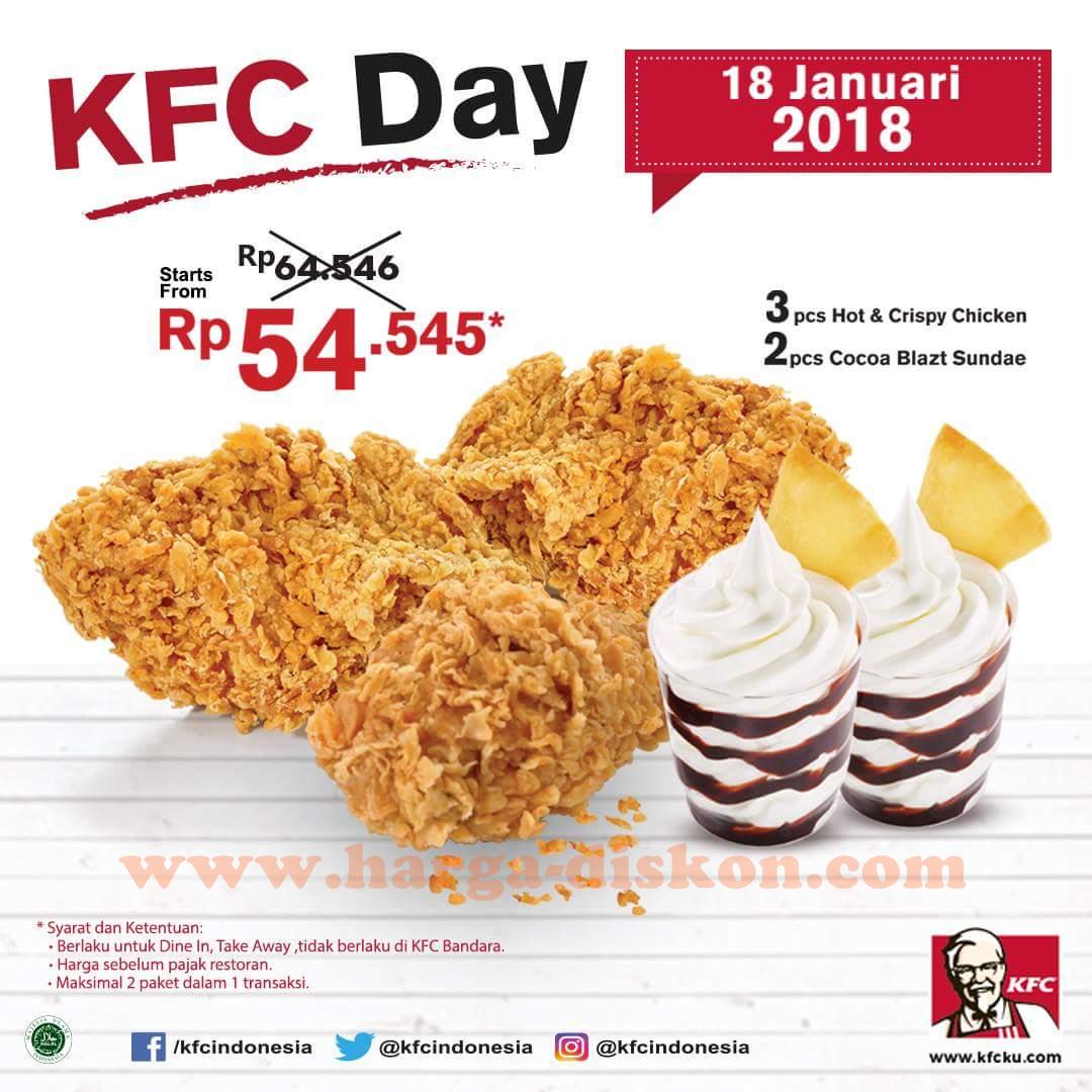 Promo KFC Terbaru KFC DAY 3 HCC + 2 Sundae Rp54.545 Periode 18 Januari ...