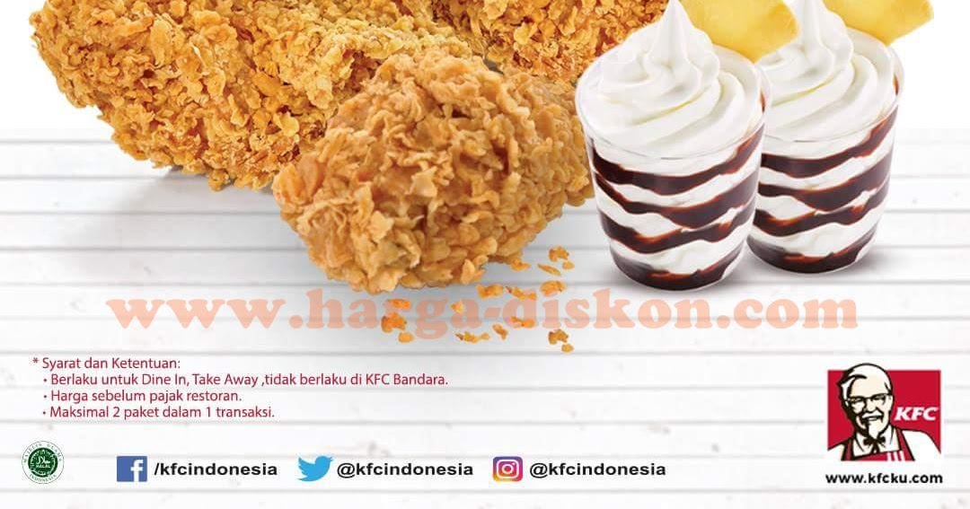 Promo KFC Terbaru KFC DAY 3 HCC + 2 Sundae Rp54.545 Periode 18 Januari ...