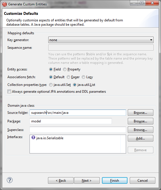 Software Development Tips: How to generate JPA entity from table by ... Software Development Tips: How to generate JPA entity from table by ...