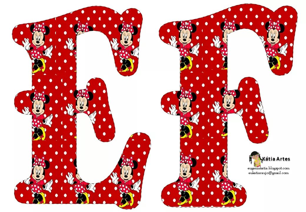 Edible Paper in Creatividades: ABC Minnie Mouse