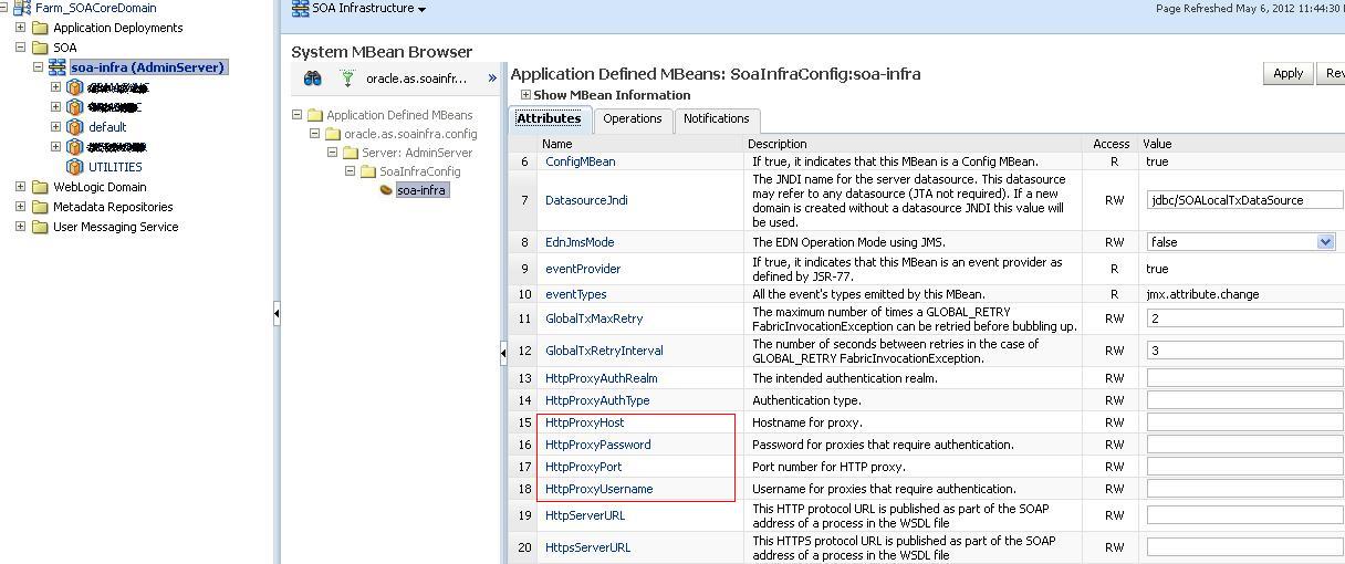 Proxy Configuration in Oracle SOA Suite 11g