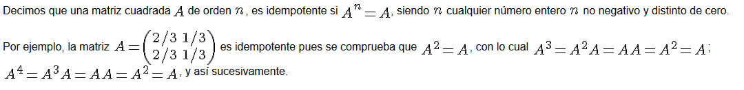 CdMb2_ct: Matrices idempotentes