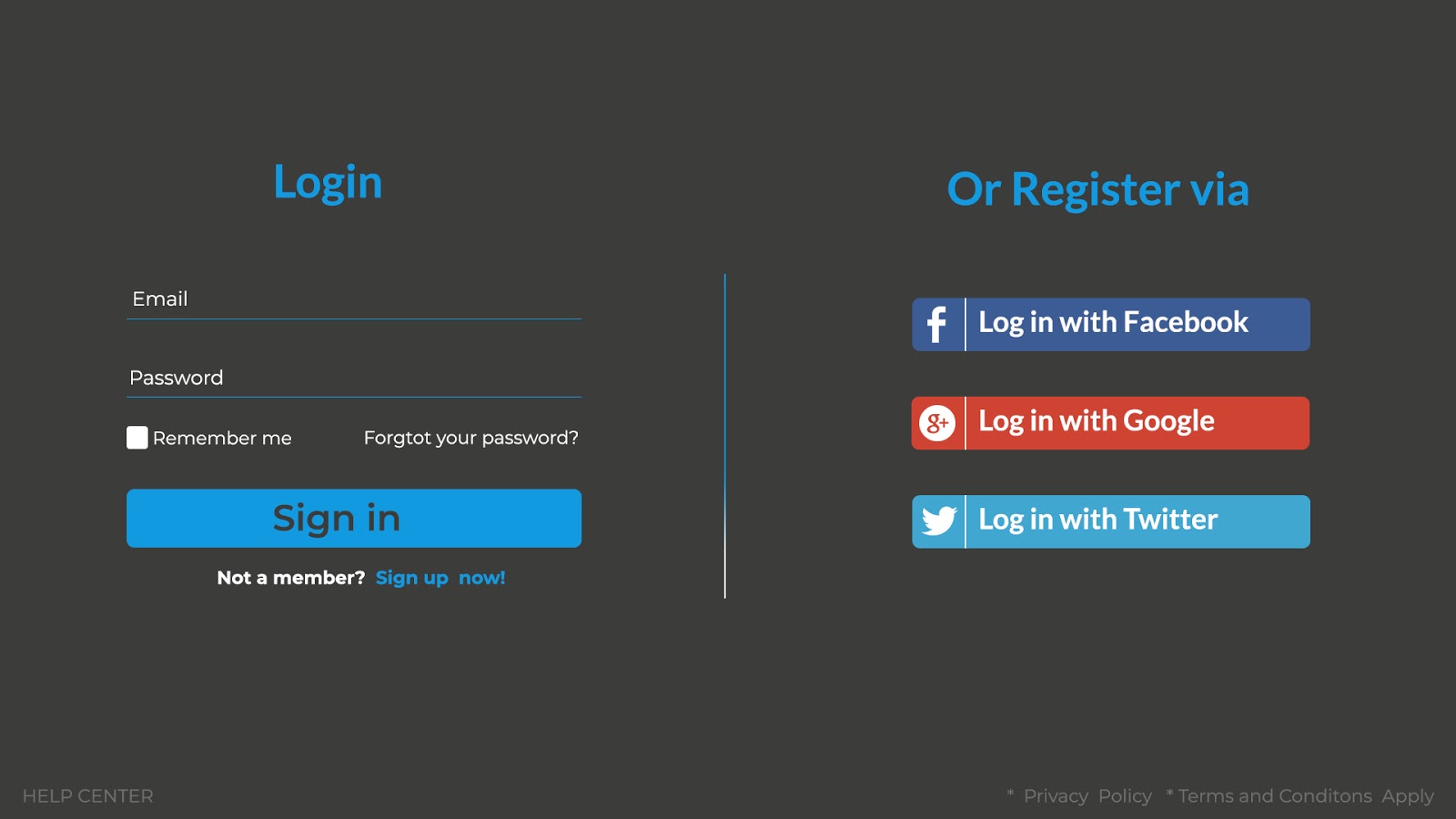 UI / UX Designer: Login Page Psd Works
