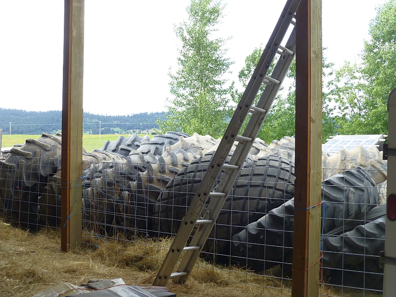 Rural Revolution: Stacks of tractor tires