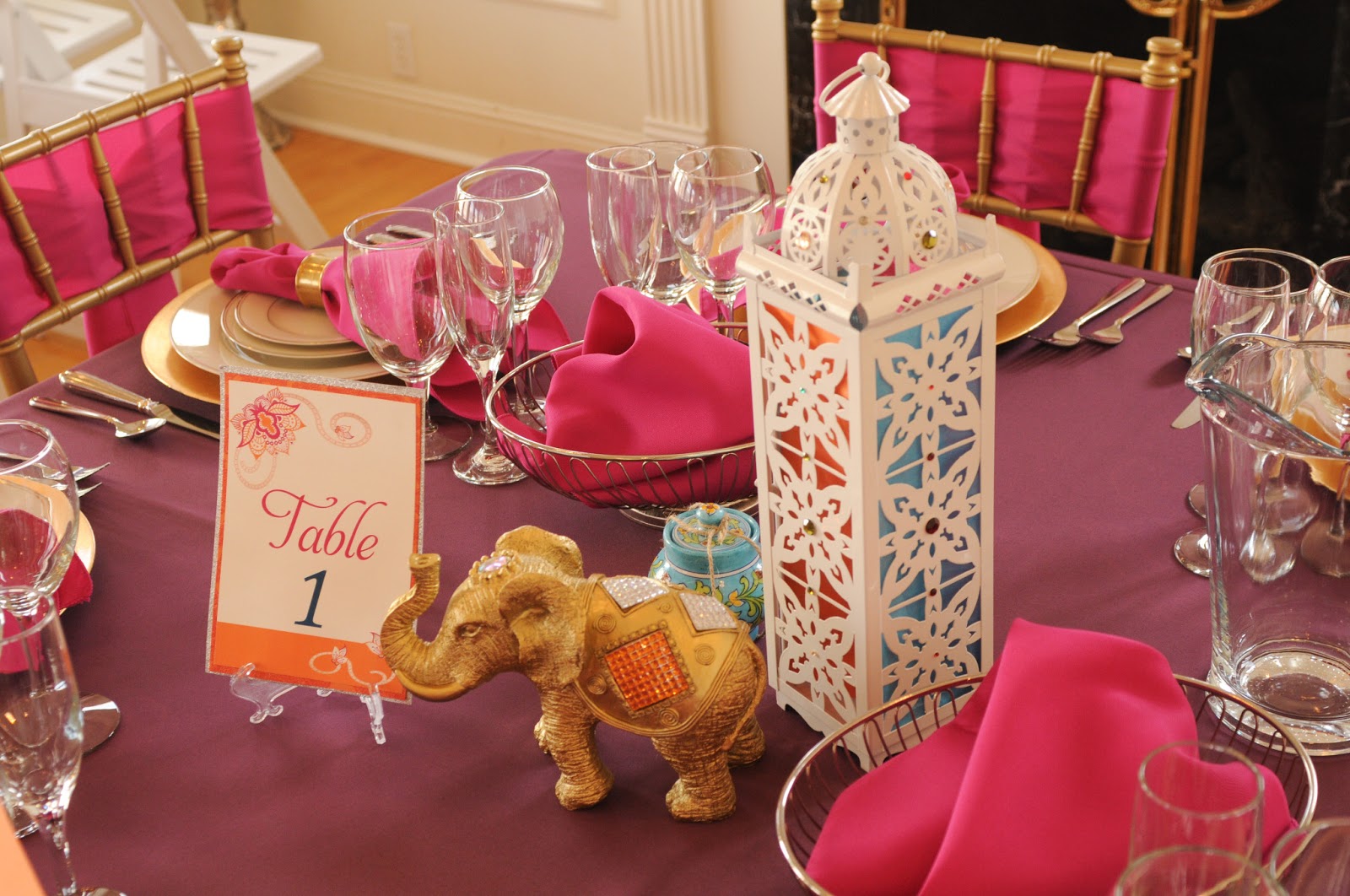 The Victorian House Reno: Bright Indian Wedding: featured tablescape of ...