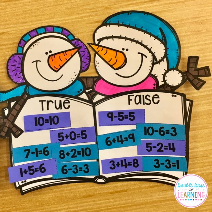 Winter and Christmas Math Crafts for First Grade! - Double Dose of Learning