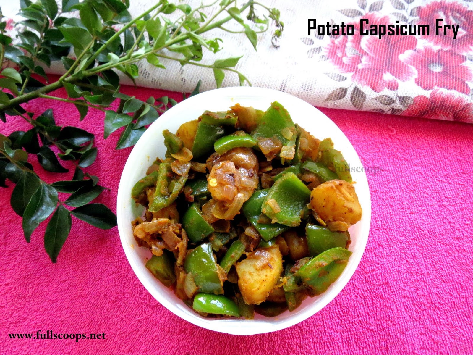 Potato and Capsicum Fry Recipe ~ Full Scoops - A food blog with easy ...