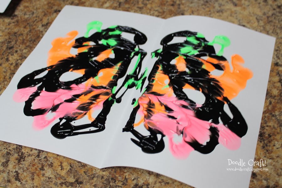 Neon Ink Blot Rorschach Test Art on Fabric! #tulipneon