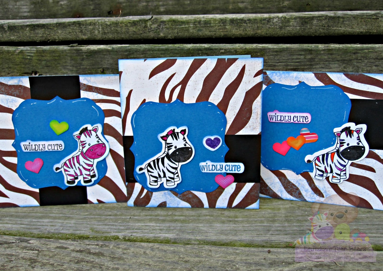 Leinzlove Tear Bears: "Wildly Cute" Zebra Cards