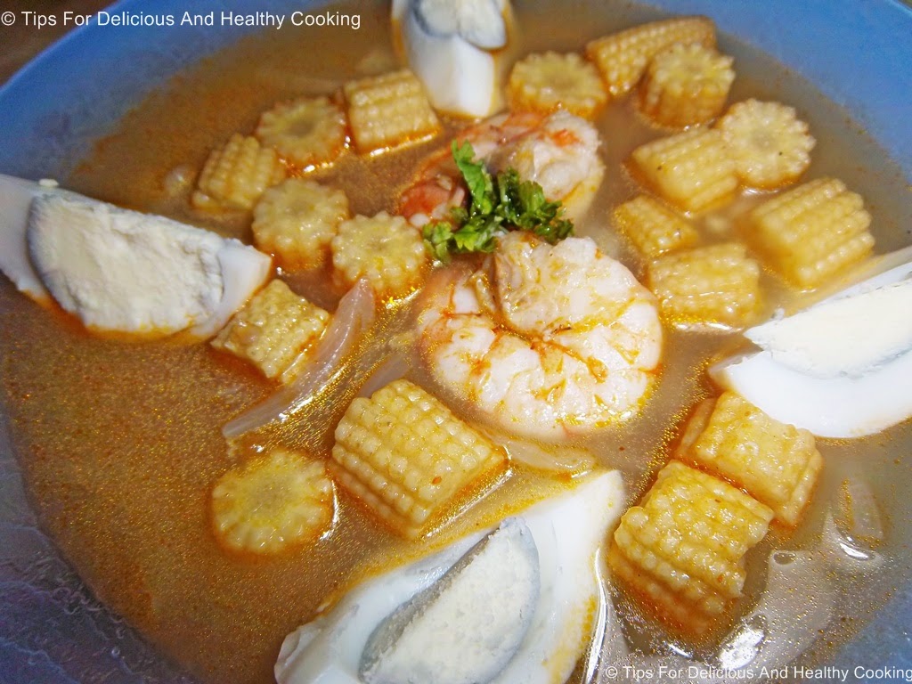 Prawn Corn Egg Chowder - FUN COOKING