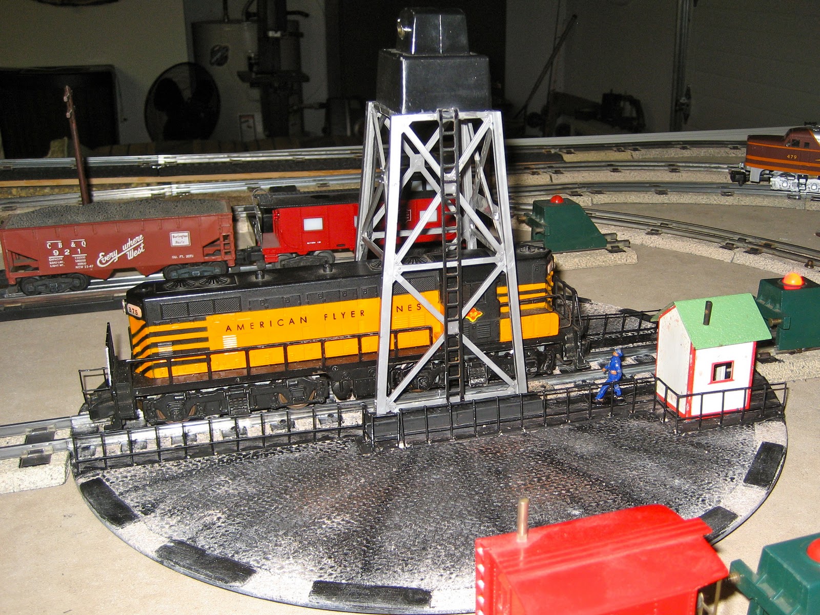 American Flyer Cabinet-top Train Layout