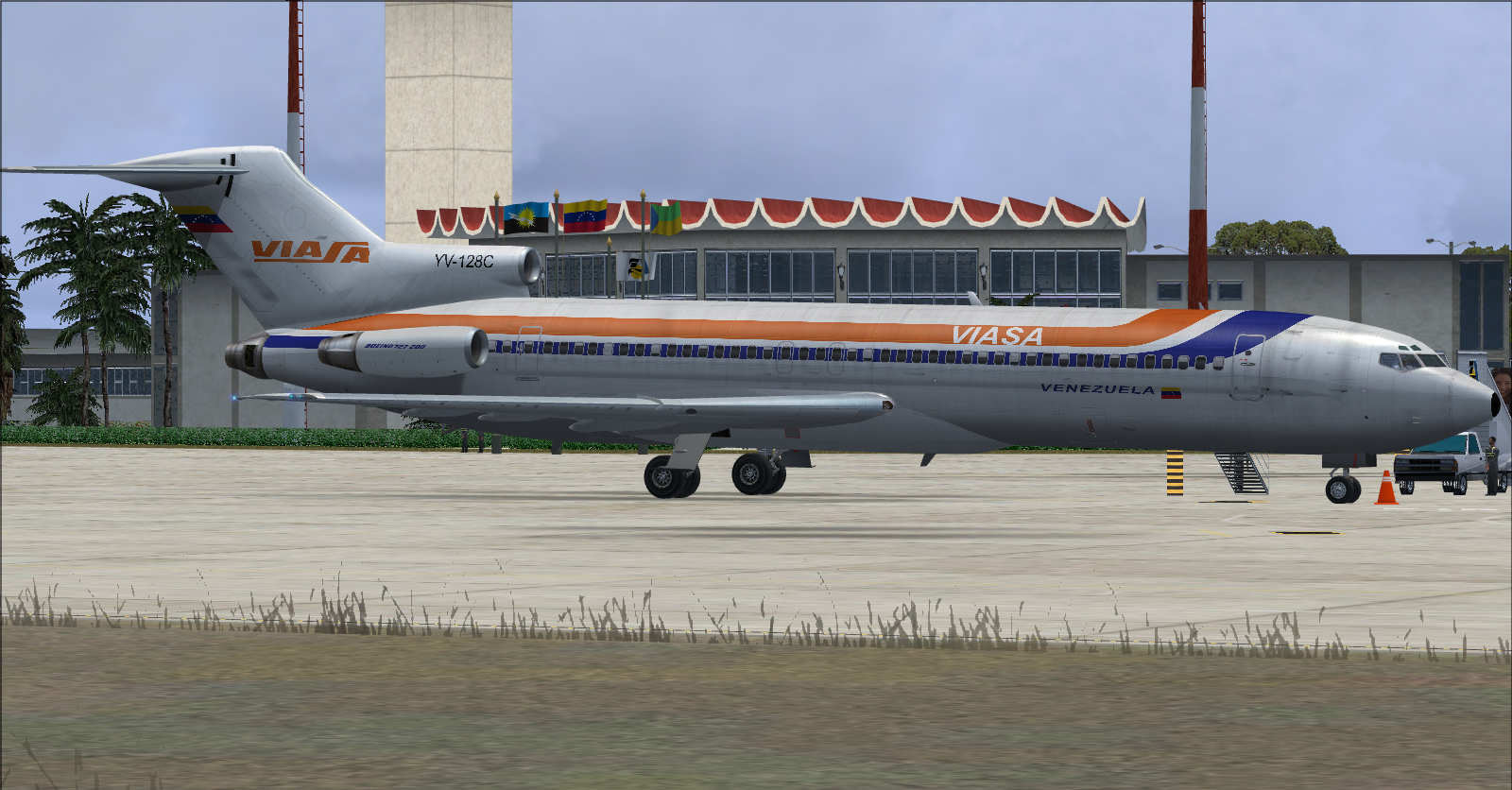 [FS2004/FSX/P3D] TDS Boeing 727-200 Viasa Iberia Livery YV-128C