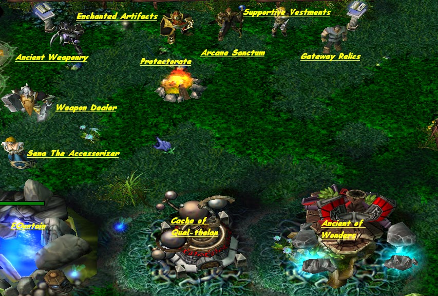 HardCore DotA: Items and names of shops in DotA