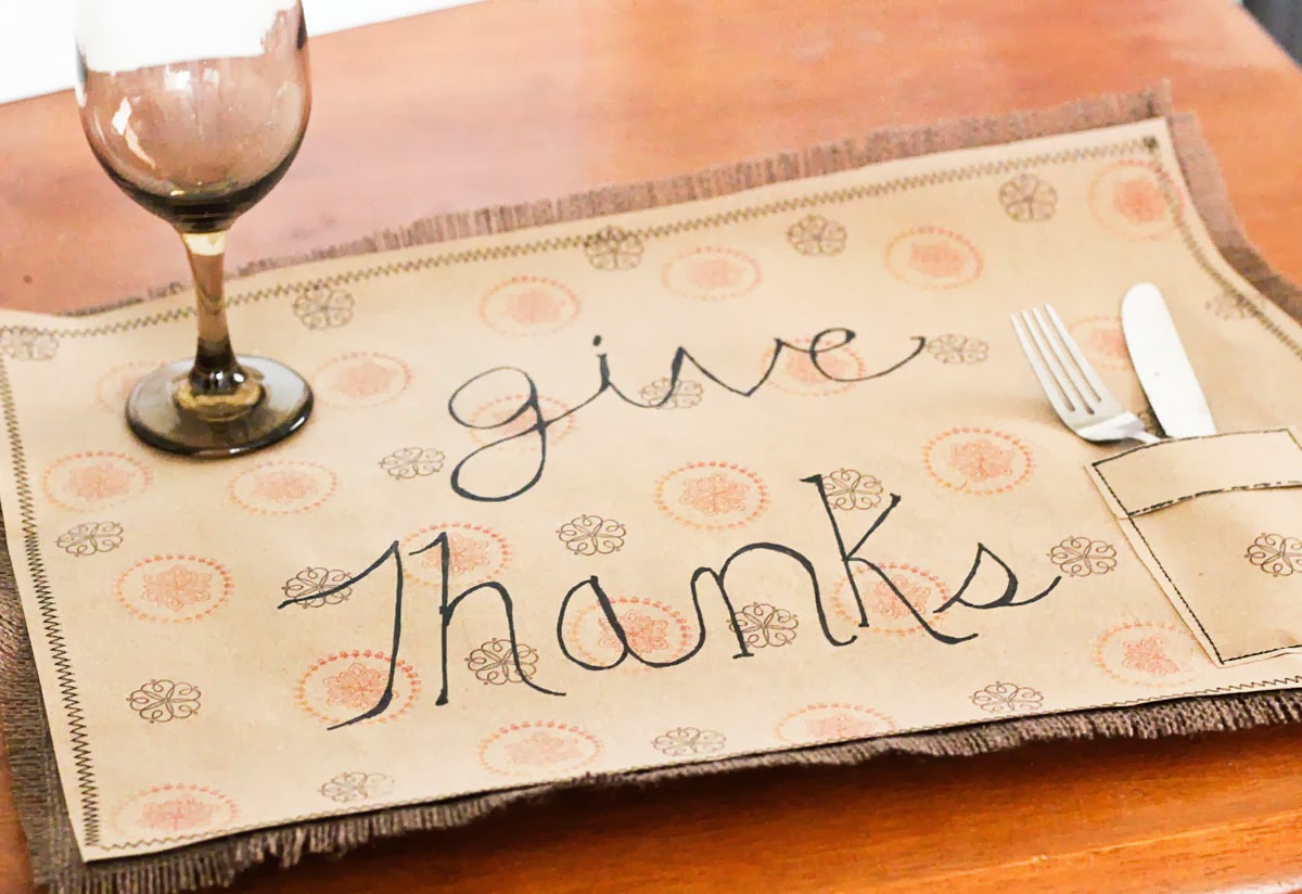 Stamp Camp: DIY Thanksgiving Place Mats