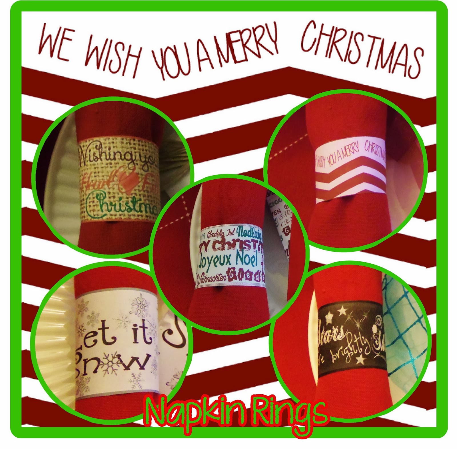 HollysHome Family Life: Christmas Napkins Rings- Free Printables