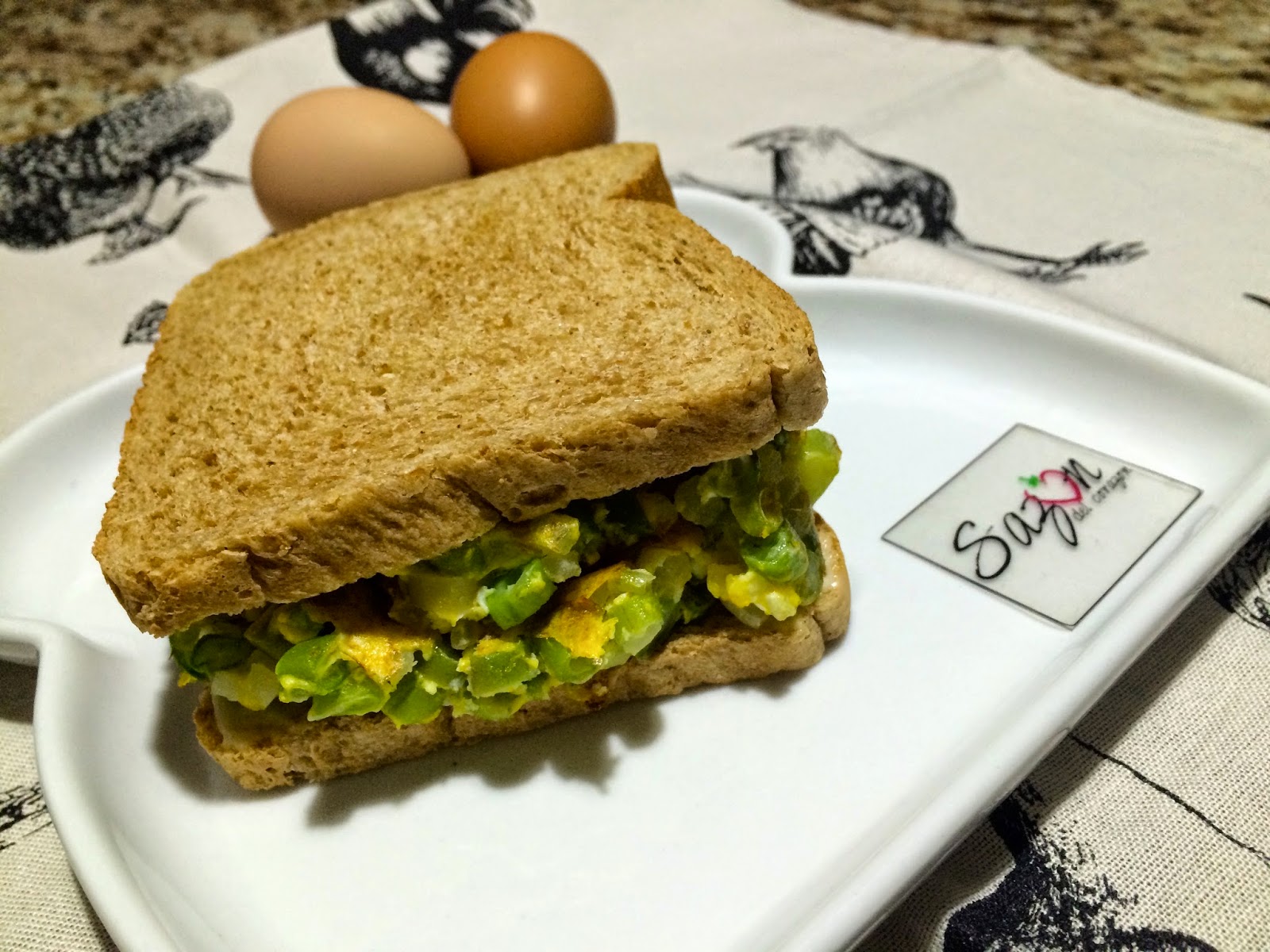 Sazón del corazón: Sandwich de huevo con ejotes