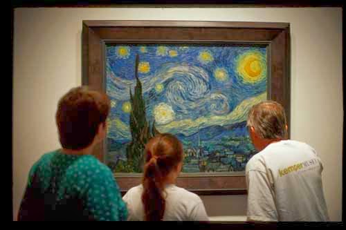 iopenattheclose: Van Gogh Starry Night Grid Painting: Grade 5