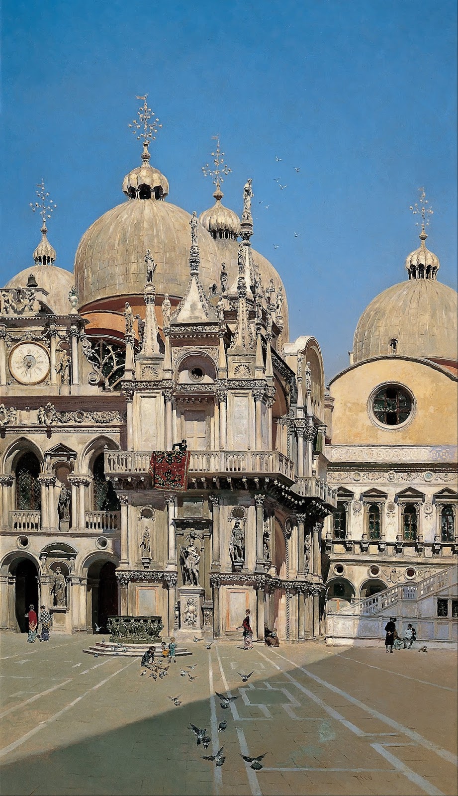pinturamadrid: martin rico - patio del palacio de los dux, venecia 1883