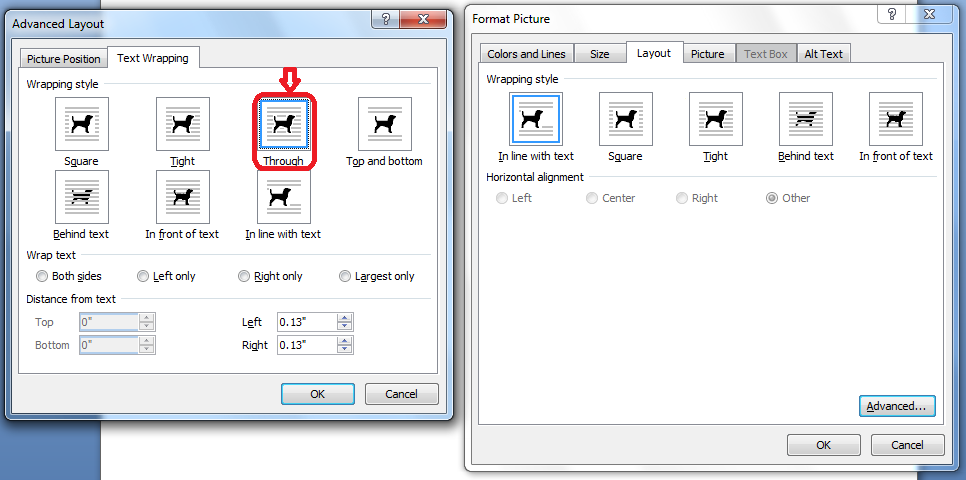 MJ: How to change the Layout/ Text Wrapping of an Image/Photo/Picture ...