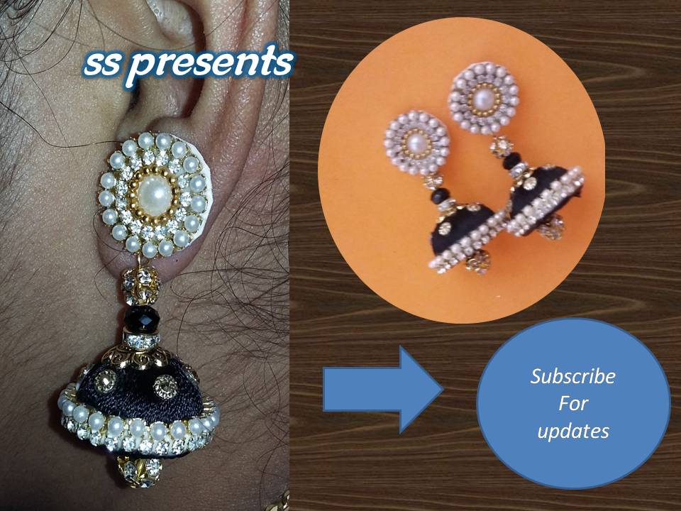 silk thread designer jhumka | SSARTSCRAFTS