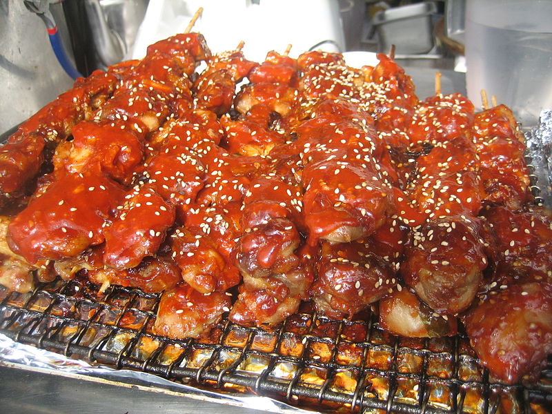 Daorae Korean Restaurant in Johor Bahru: Korean skewered chicken 닭꼬치 ...