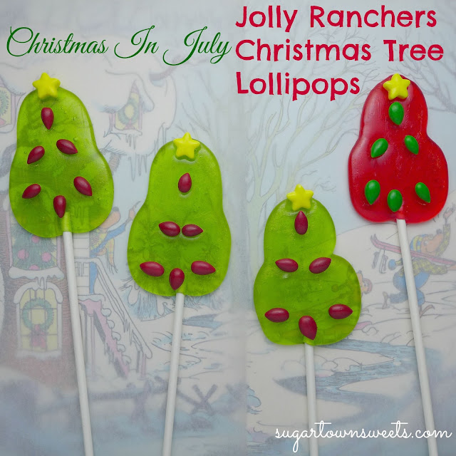 Sugartown Sweets: Christmas In July Jolly Ranchers Christmas Tree Lollipops
