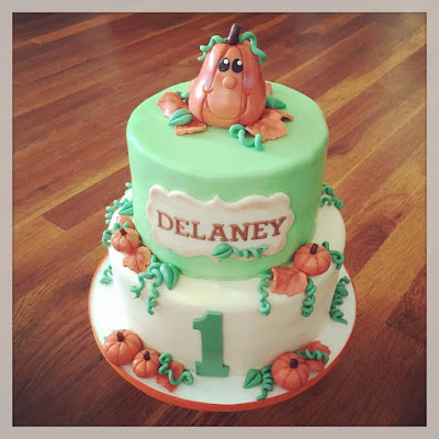 Cakes by Becky: Pumpkin/Fall 1st Birthday Cake