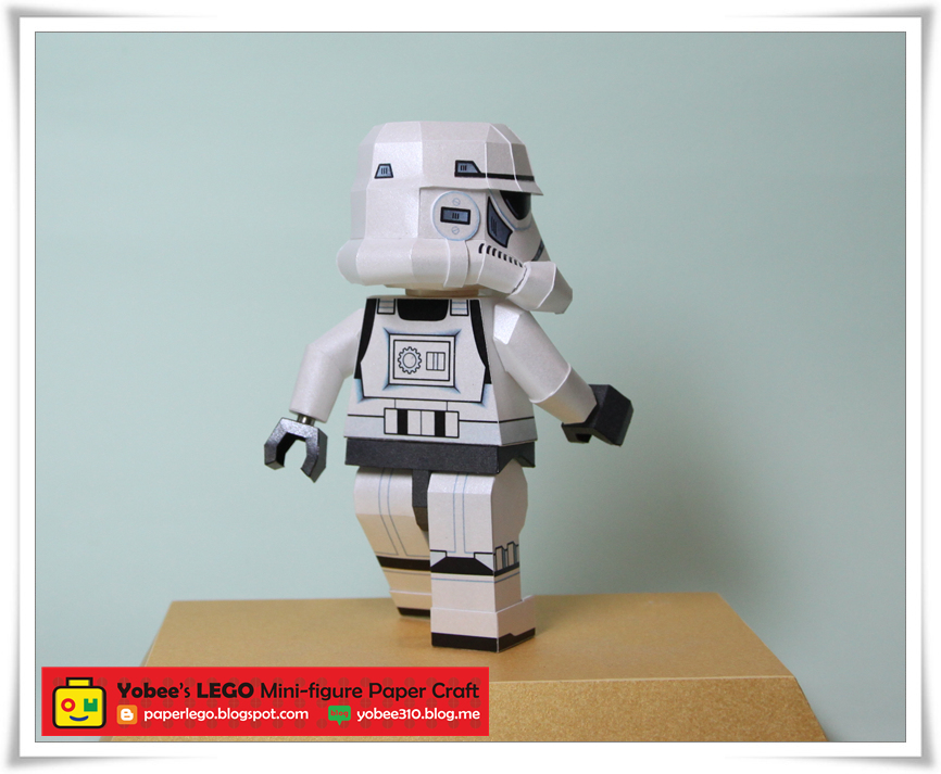 YOBEE'S LEGO MINI-FIGURE PAPER CRAFT: LEGO Stormtrooper Paper Model ...