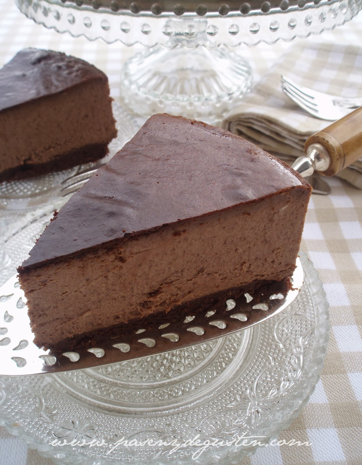 TARTA DE QUESO CHOCOLATEADA - PASEN Y DEGUSTEN