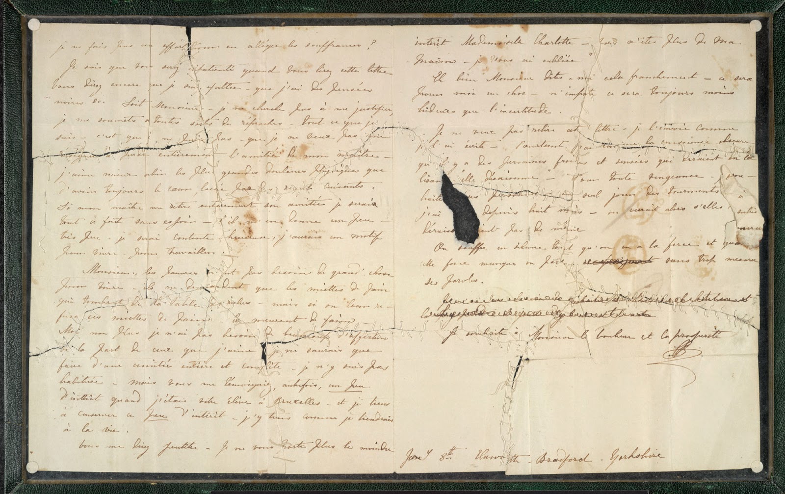 the Brontë Sisters: Brontë’s letters to Constantin Heger