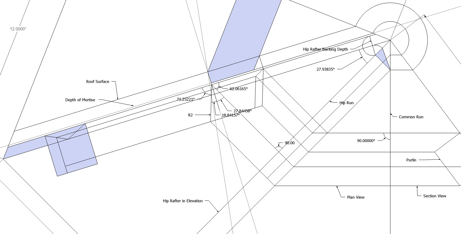 Roof Framing Geometry: Timber Framing Angle: P4
