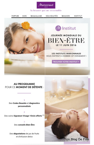 Un blog de fille: Marionnaud | Journée Mondiale du Bien Être