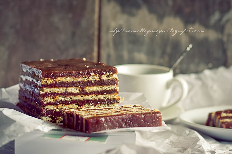 Melley Mey's Kitchen : ~ Resipi Kek Batik Nutella Cream Crackers...