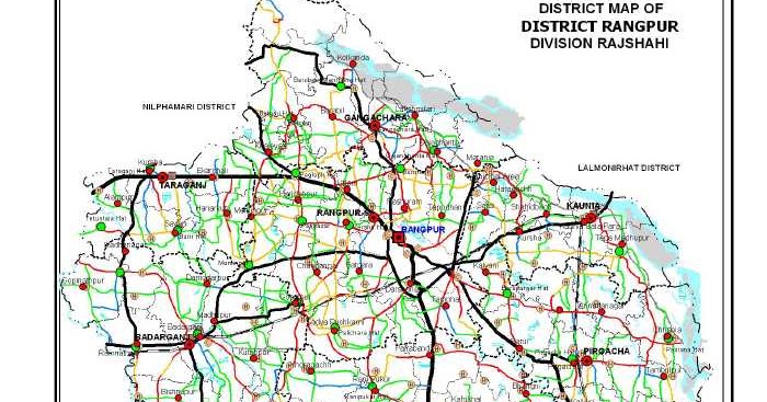 Maps of Bangladesh: Rangpur District