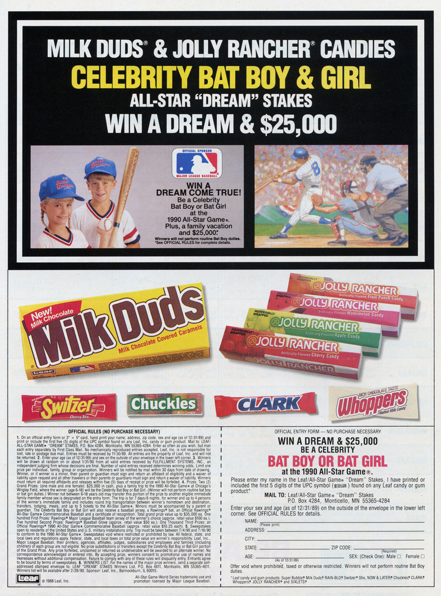 Neato Coolville: TWO 1980S CANDY BASEBALL ADS