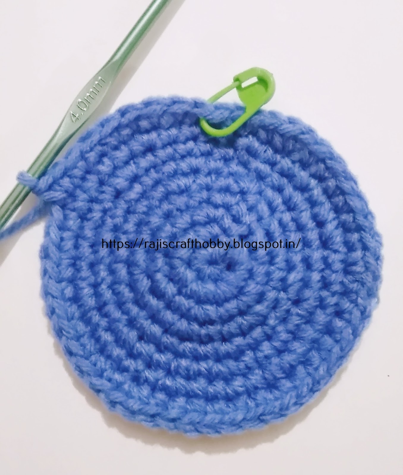 Raji's Craft Hobby: How to Make a Flat Single Crochet Circle