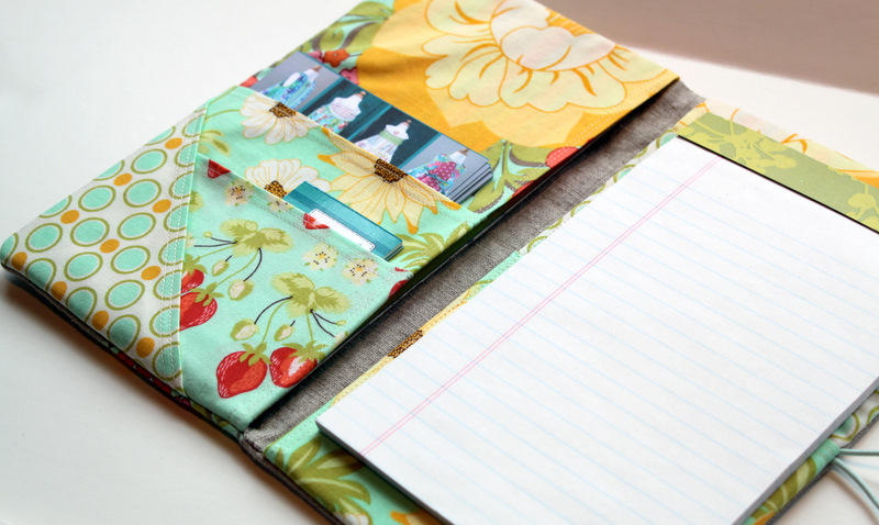 Fabric Portfolio and Notepad Holder Tutorial - The Cottage Mama