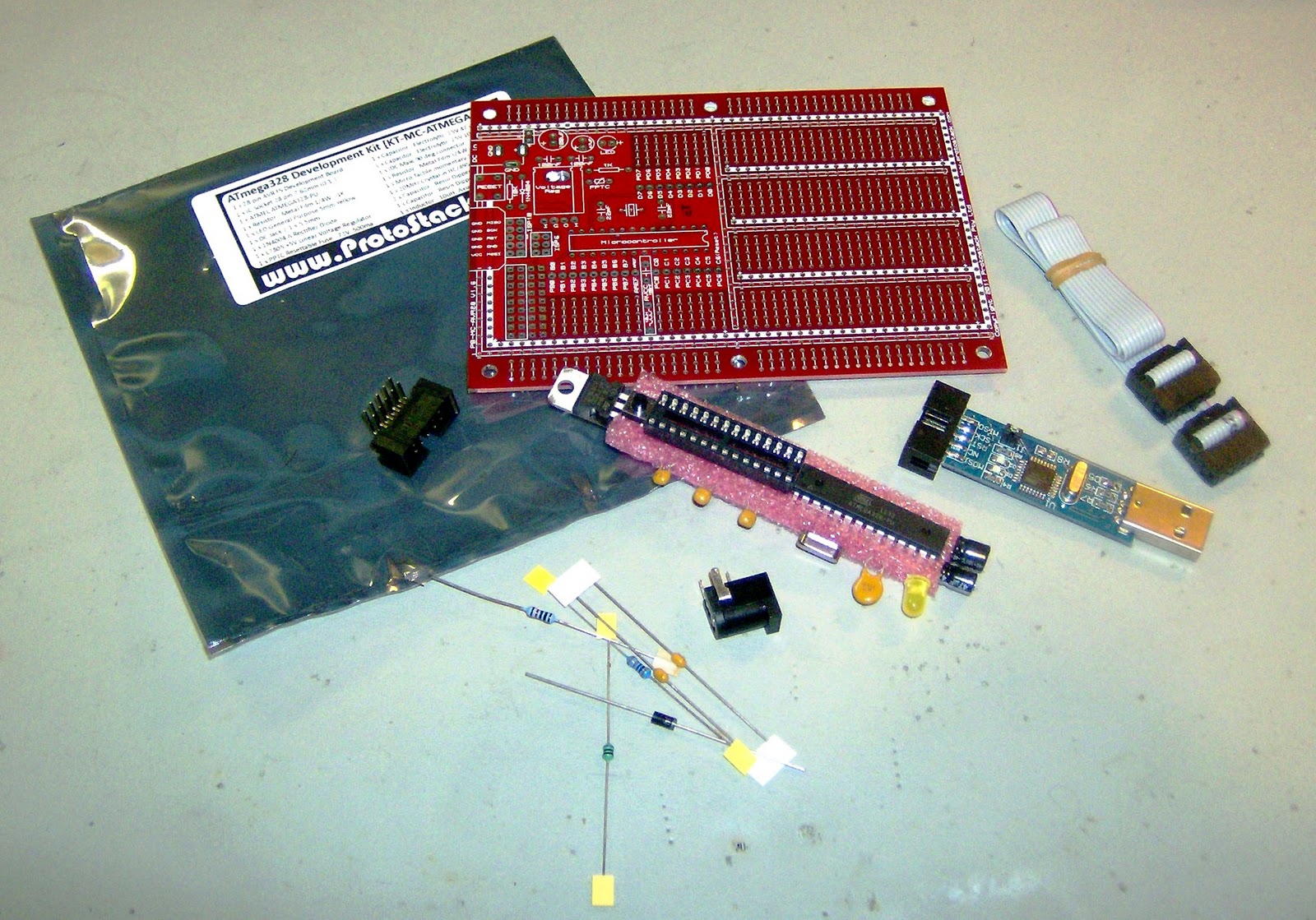 Rants From The Embedded Hardware Guy Protostack Atmega328 Kit Review Arduino Clone Build
