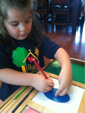 Our Montessori Homeschool: Preparation For Writing - Metal Insets