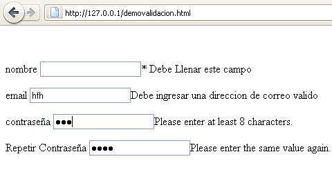 infotutoriales: Validacion de Formularios con jQuery