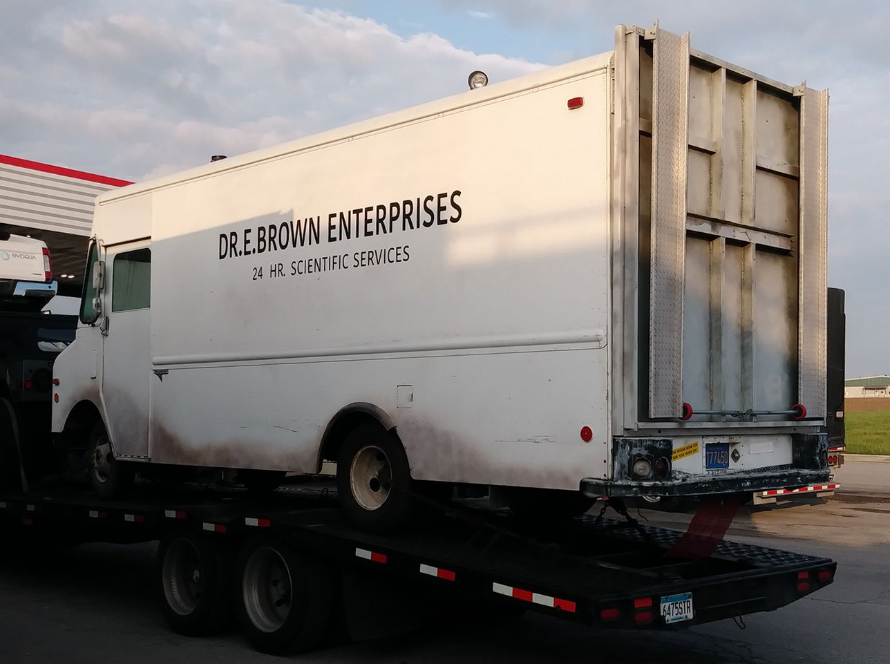 Just A Car Guy: Doc Browns van.... and Delorean transporter. That's a ...