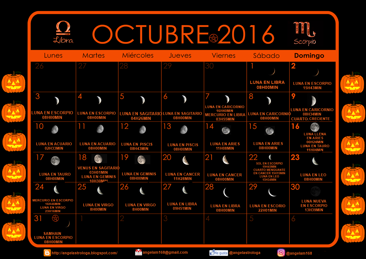 Witch's Coffee Shop: La Cafetería de las Brujas ☽♡☾: 🎃CALENDARIO ...