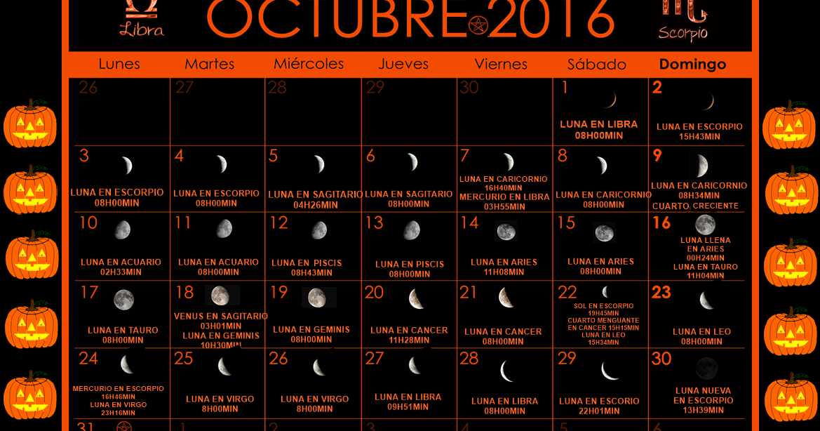 Witch's Coffee Shop: La Cafetería de las Brujas ☽♡☾: 🎃CALENDARIO ...