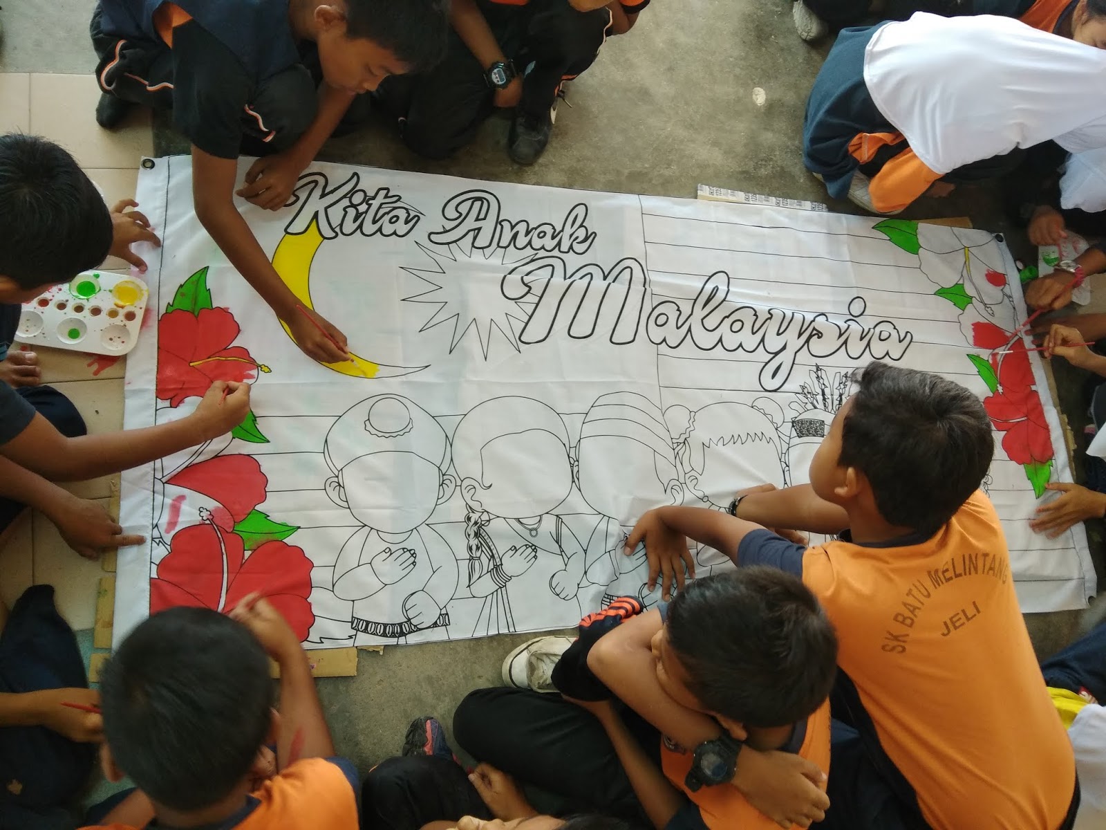 Pusat Sumber SK Batu Melintang: PERTANDINGAN MEWARNA KAIN RENTANG ...