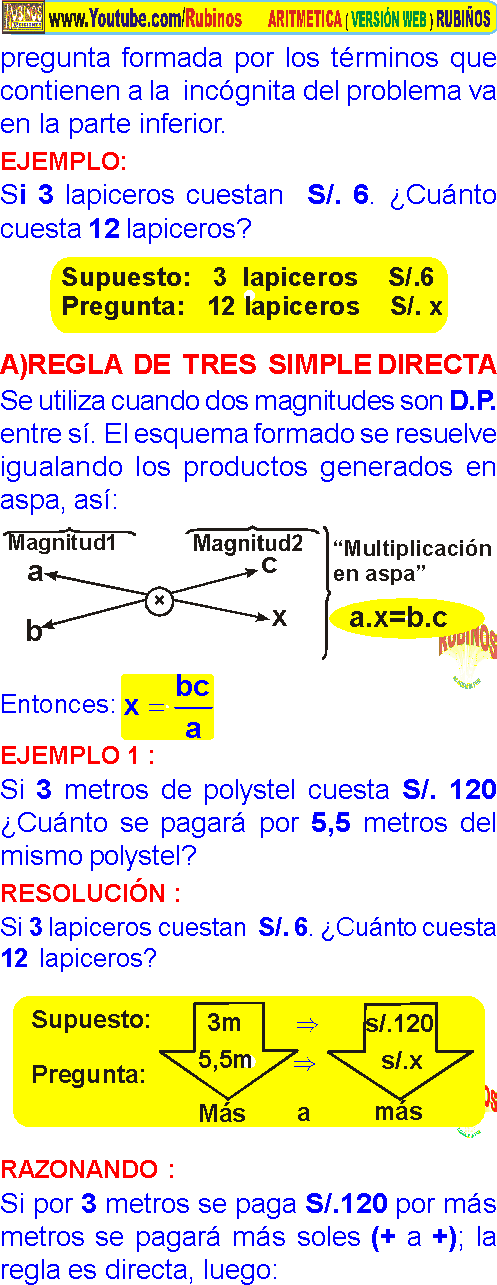 REGLA DE TRES SIMPLE Y COMPUESTA EJERCICIOS RESUELTOS PDF
