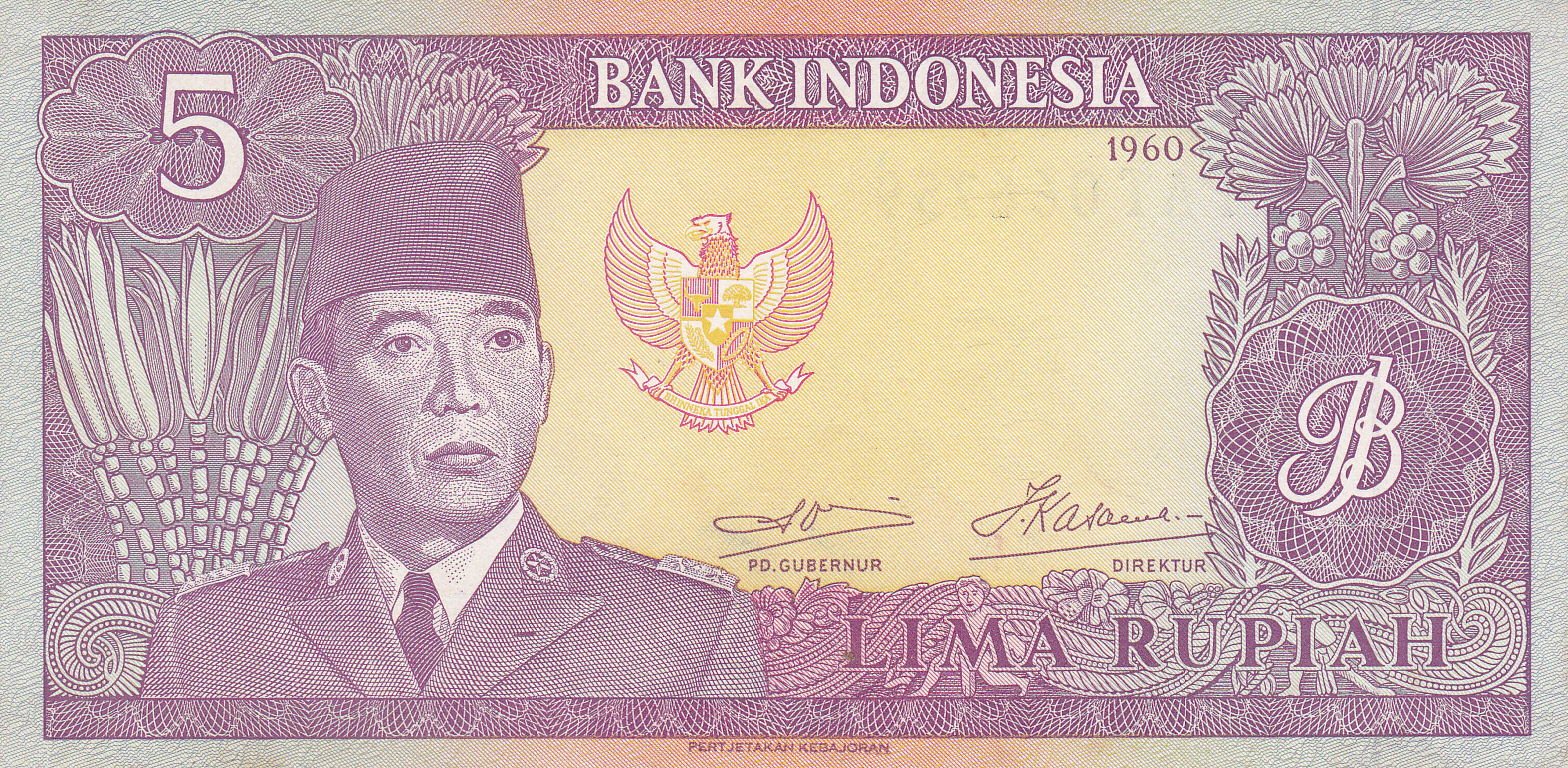 Uang 5 rupiah seri Sukarno | "galery KEPENAK"