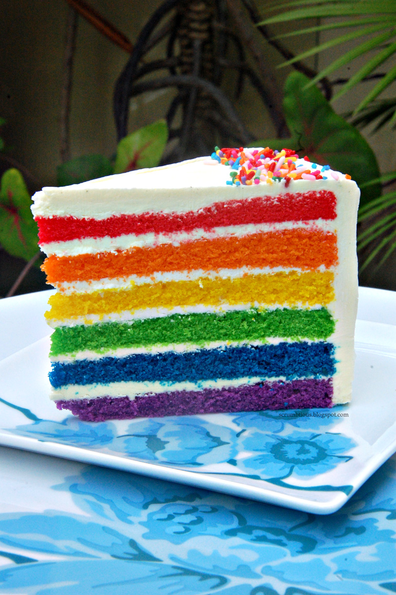 rainbow cake | scrumbtious