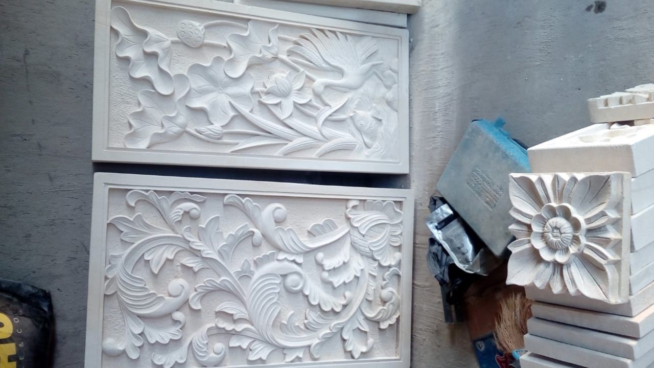 Jual Ornamen Dinding Batu Ukir - Mandiri Alam